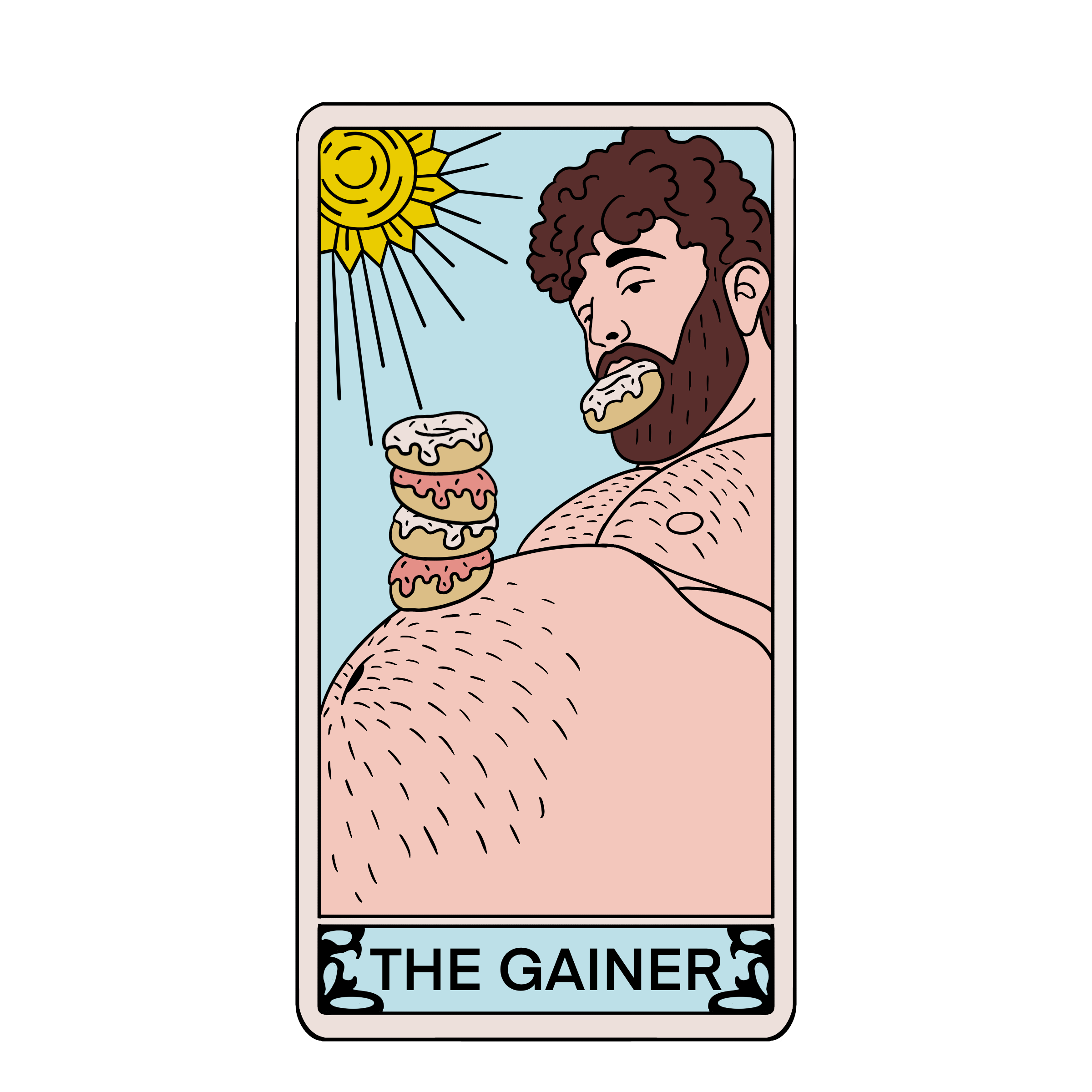 "The Gainer" Tarot Card Sticker (Holographic) – BONEAFIDE.STORE